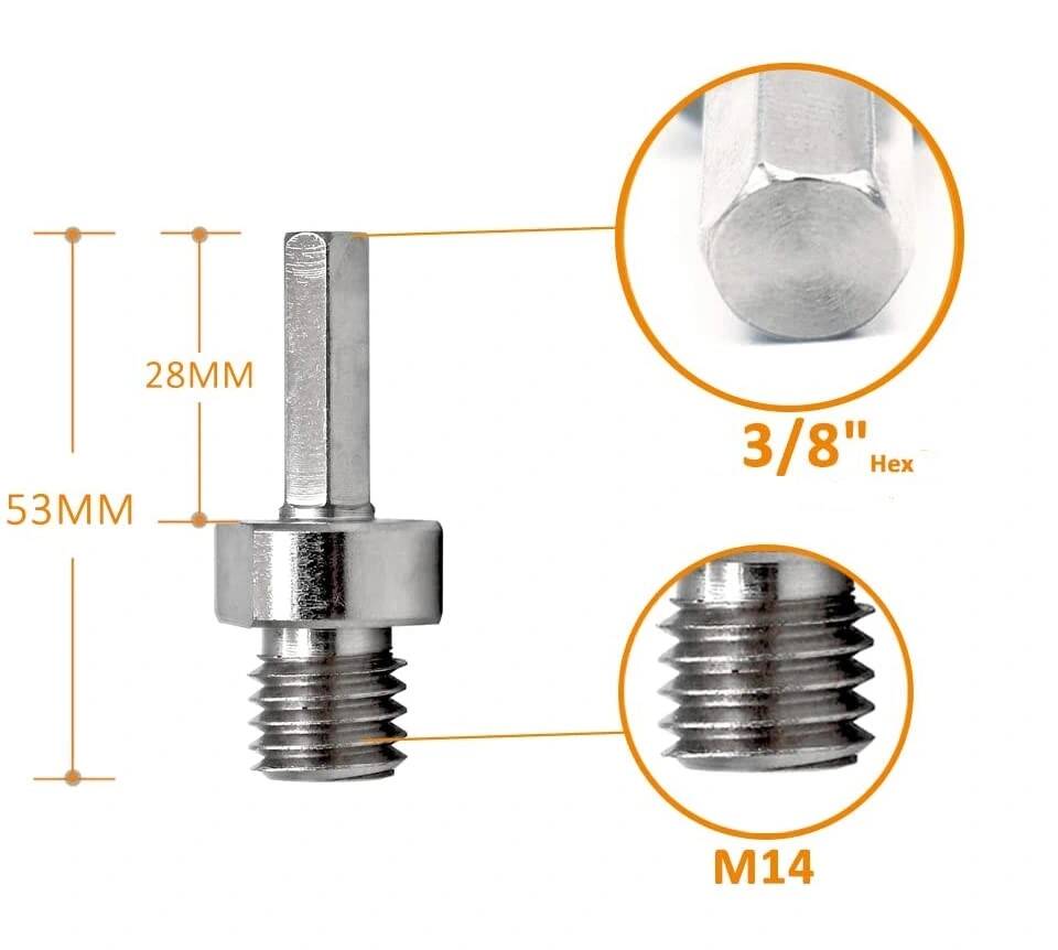 Shark Adapter M14 do wkrętarki i wiertarki HEX 3/8 - Otwornice i koronki