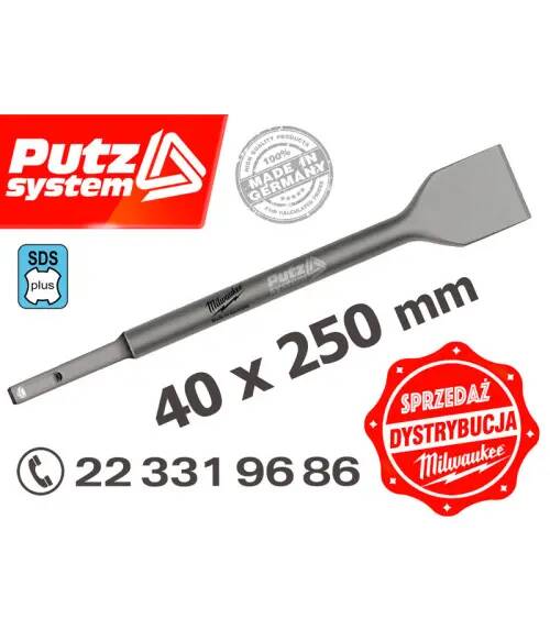 Milwaukee MILWAUKEE DŁUTO SZEROKIE 250/40 mm SDS-Plus - Dłuta Milwaukee MILWAUKEE DŁUTO SZEROKIE 250/40 mm SDS-Plus - Dłuta